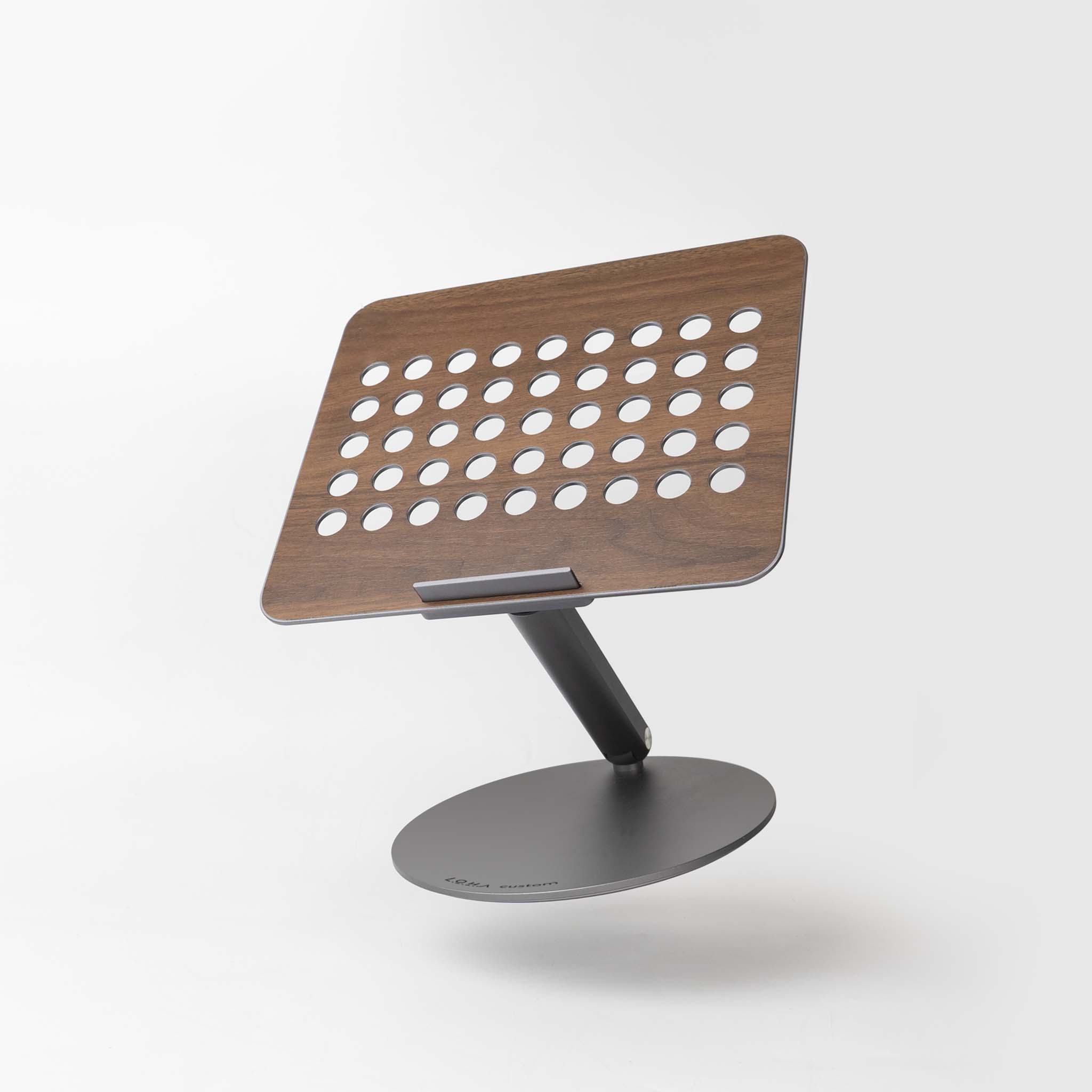 Wooden Laptop Stand. Wood & Aluminum 360 Adjustable Rotate – LOHA custom